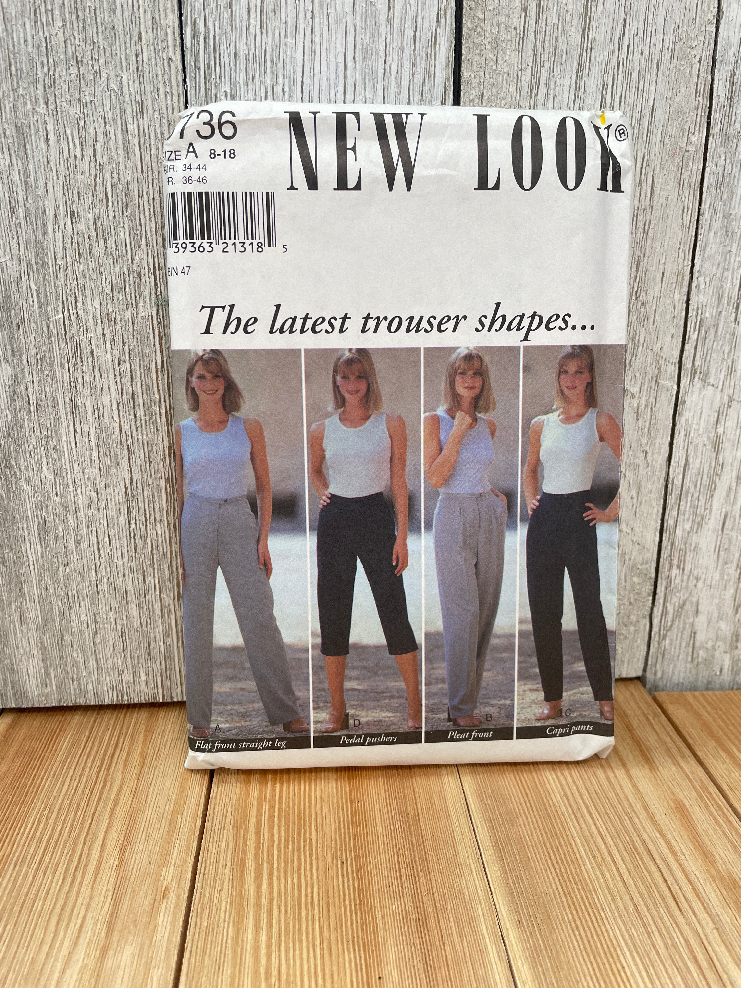 New Look 6736 Misses Pleated Pants Size 8-18 Sewing Pattern FF Uncut ...